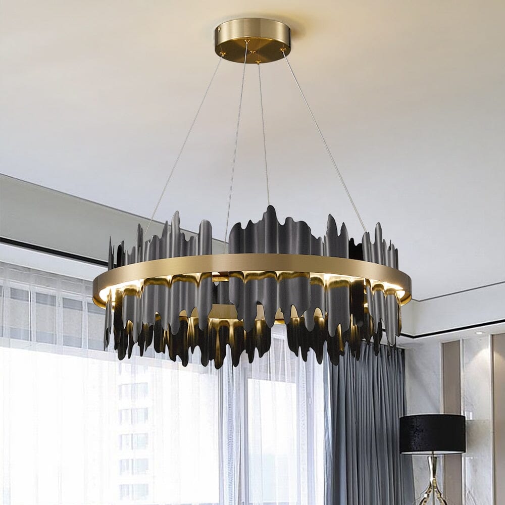Luxe metalen ronde cirkel design kroonluchter